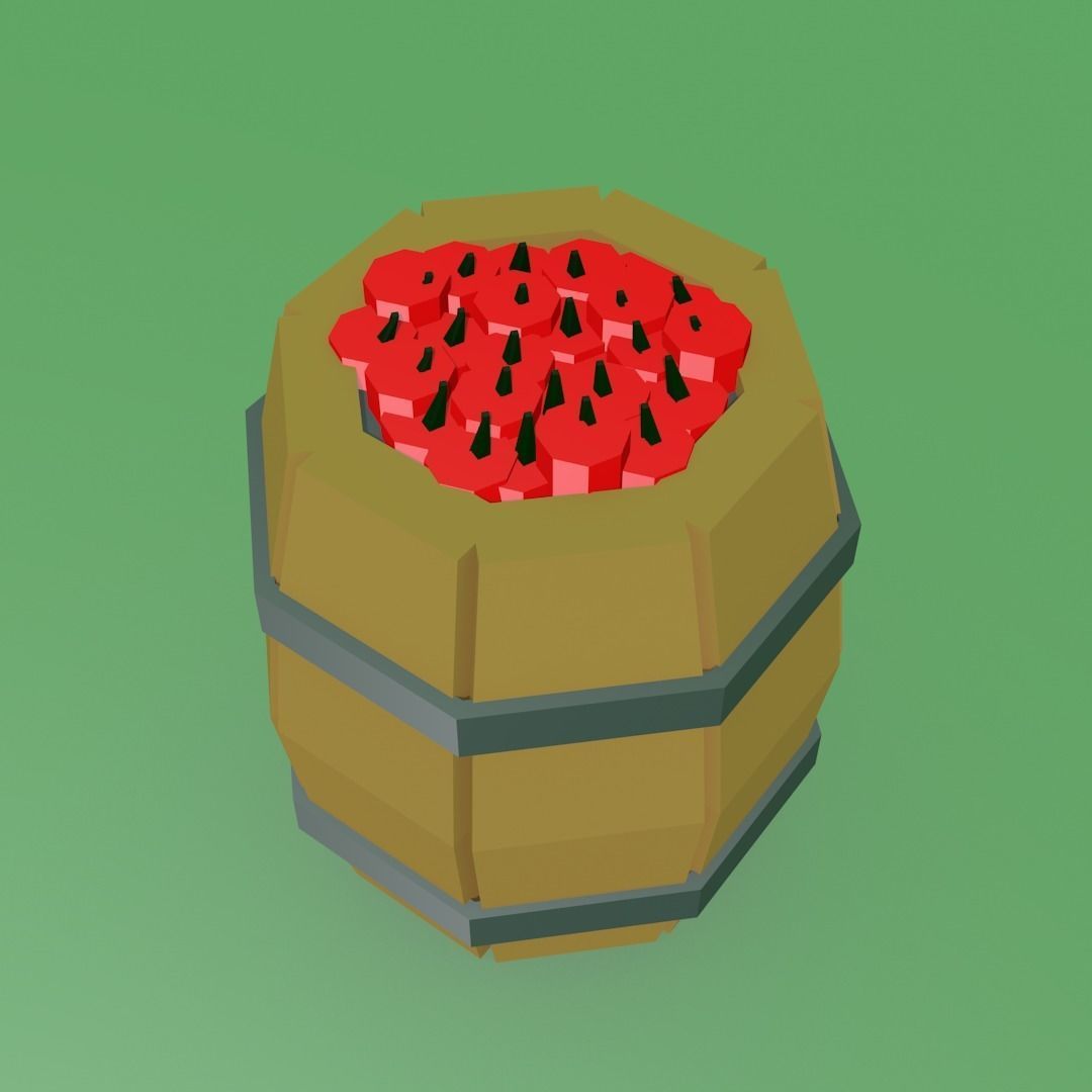 TNT Barrel free VR / AR / low-poly 3D model | CGTrader