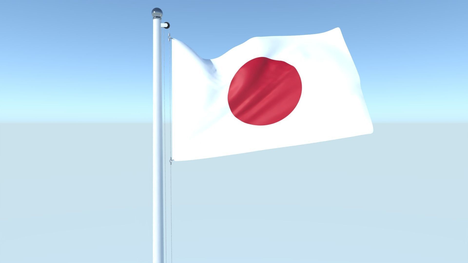 3D model Animated Flag of Japan VR / AR / low-poly | CGTrader