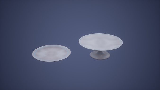 3D model Plates Low Poly Game Ready two VR / AR / low-poly | CGTrader