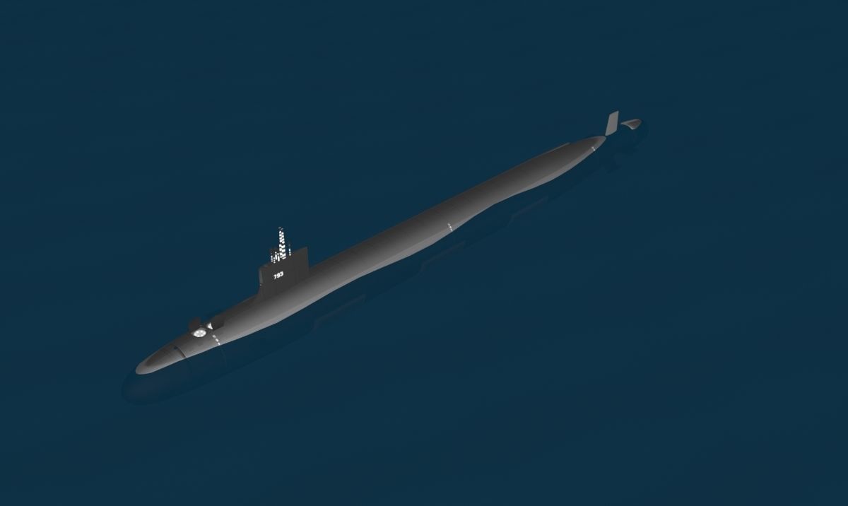 Virginia Class SSGN 793 USS Oregon 3D model rigged | CGTrader