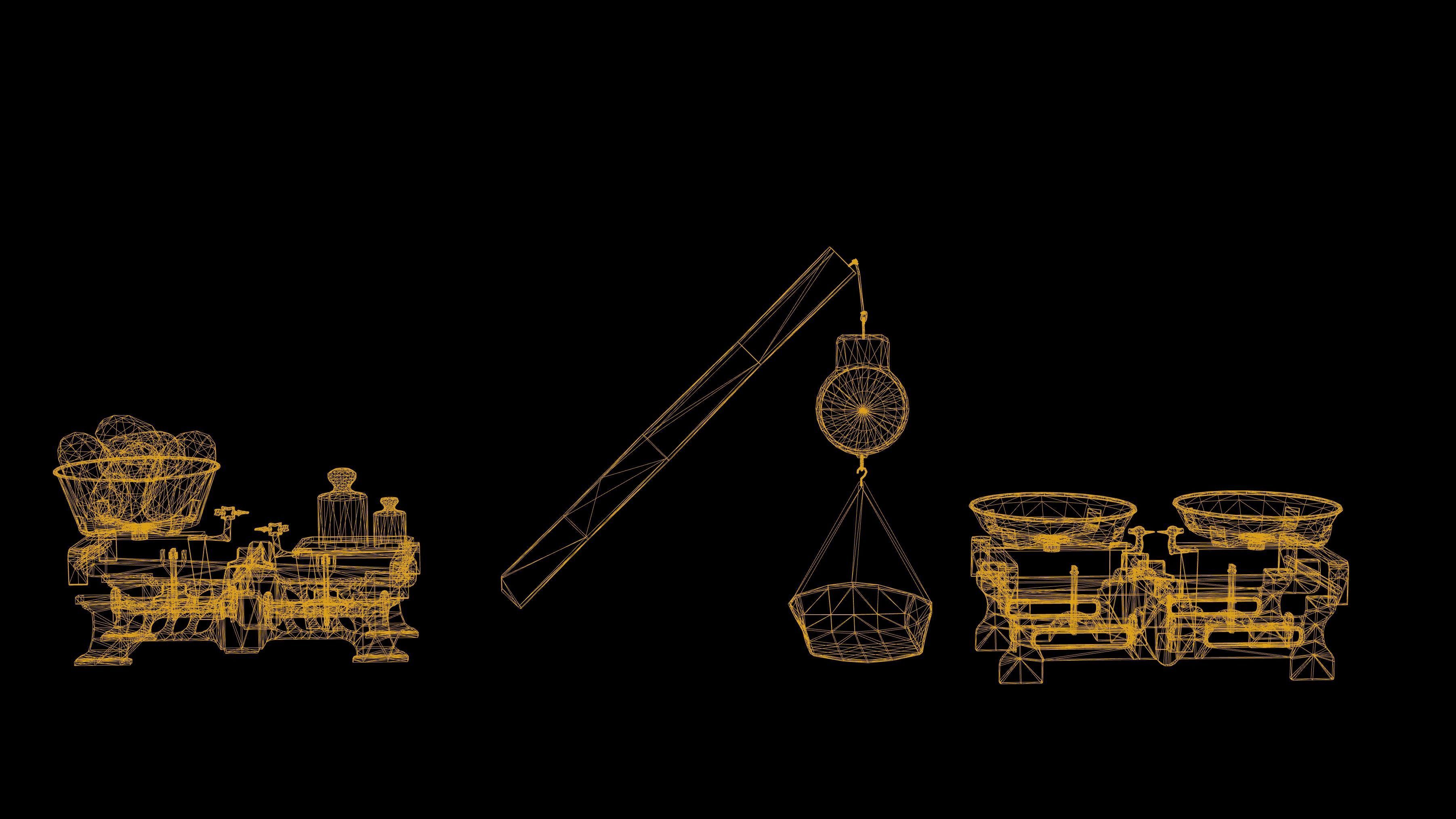 3D model Old Scales Low Poly Game Ready VR / AR / low-poly | CGTrader