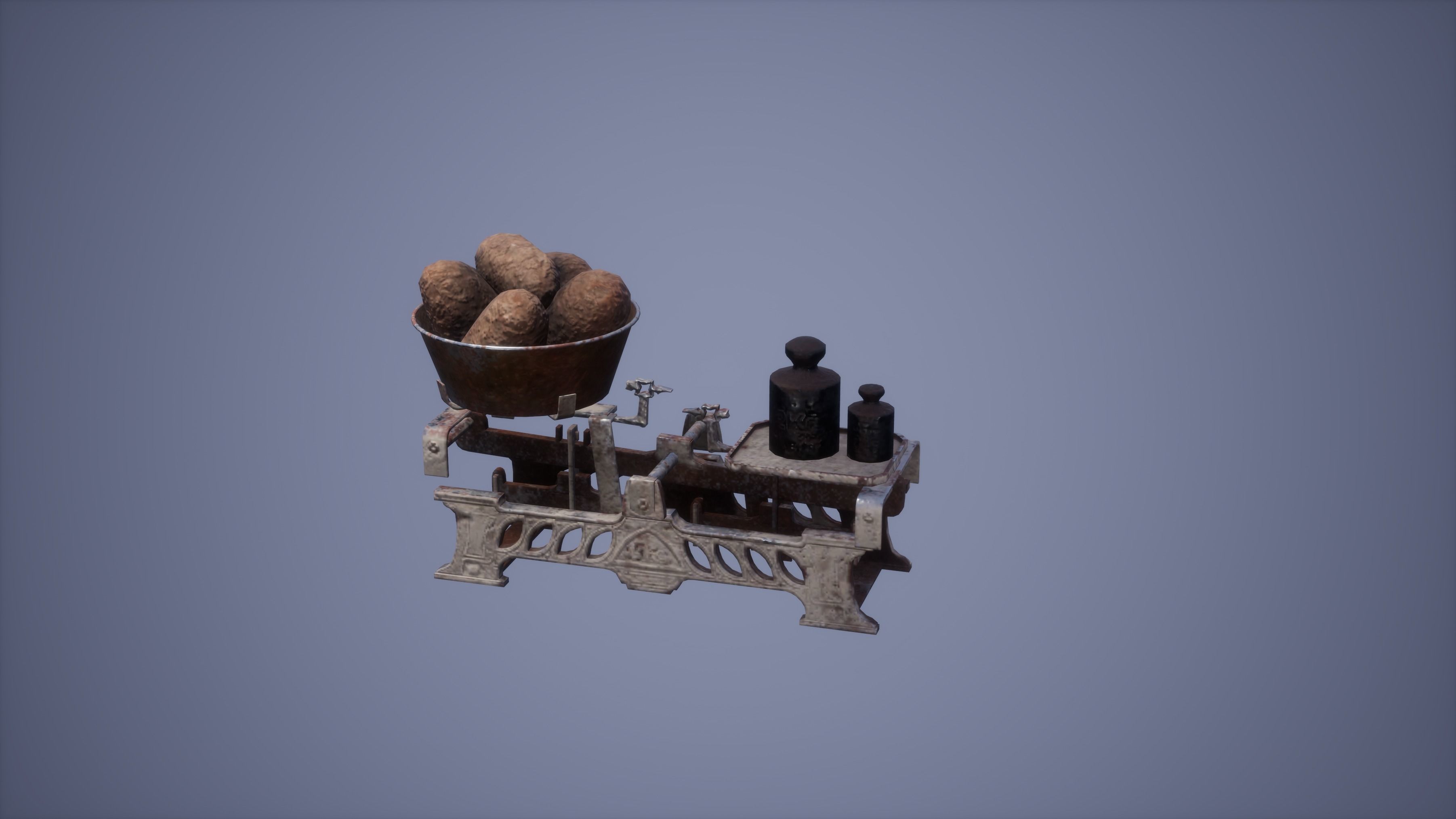 3D model Old Scales Low Poly Game Ready VR / AR / low-poly | CGTrader