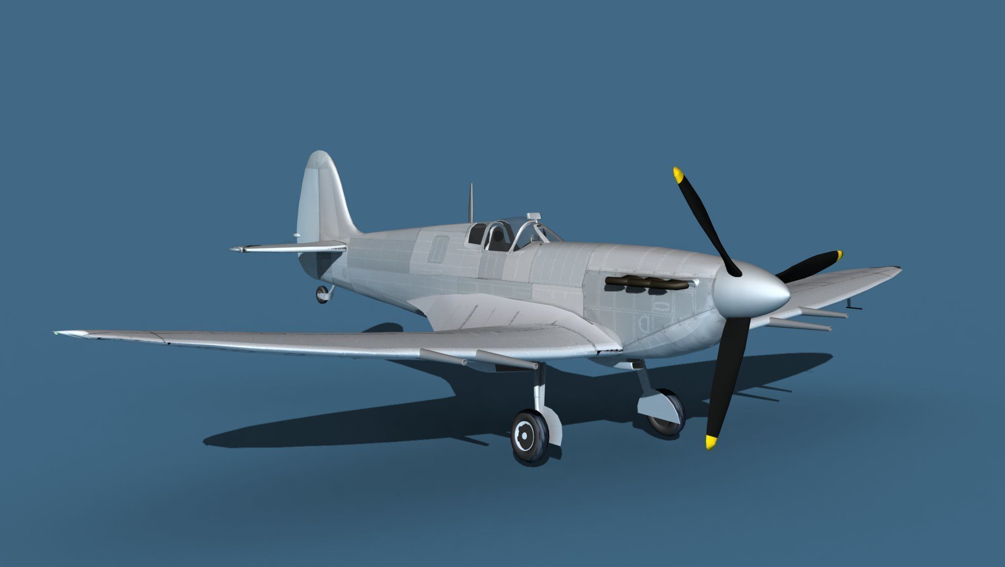 Supermarine Spitfire MkVI V00 3D model animated rigged | CGTrader