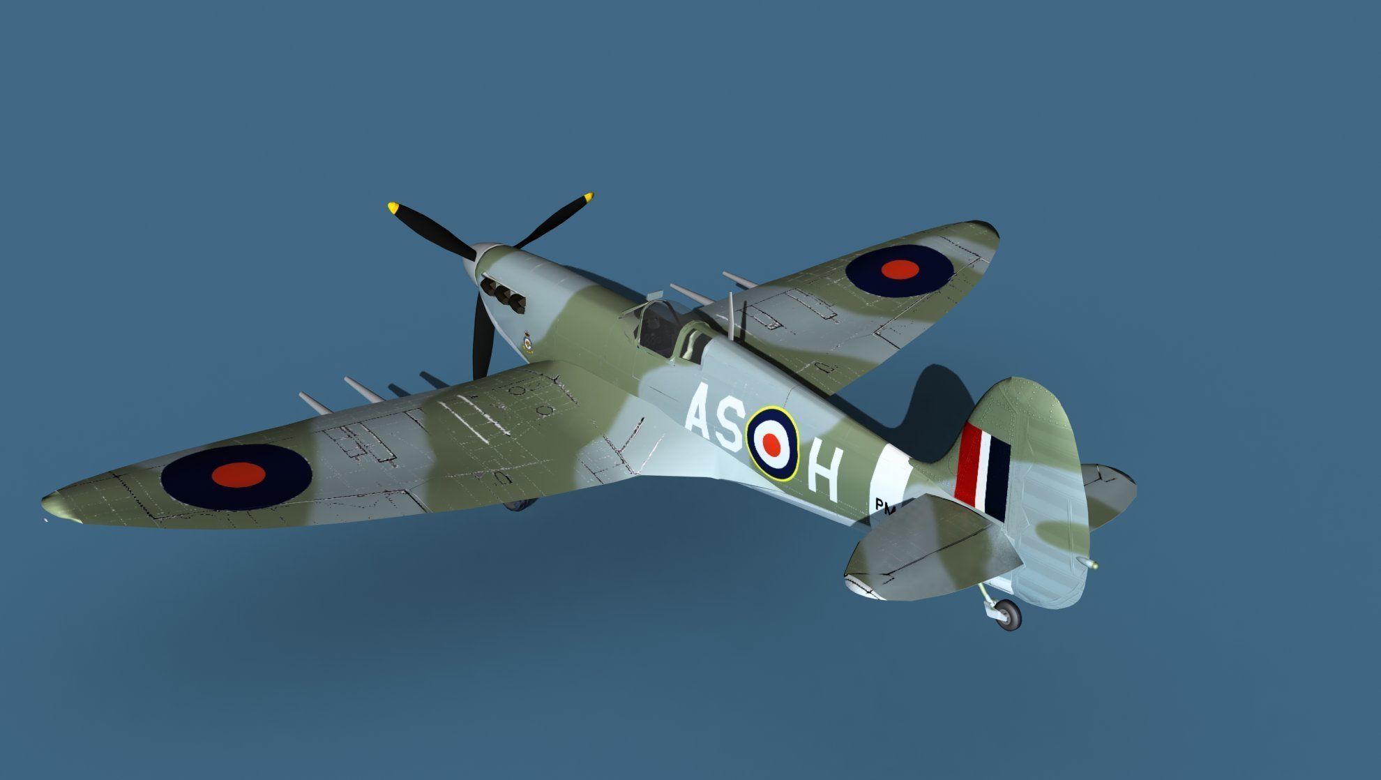 Supermarine Spitfire MkVI V01 3D model animated rigged | CGTrader