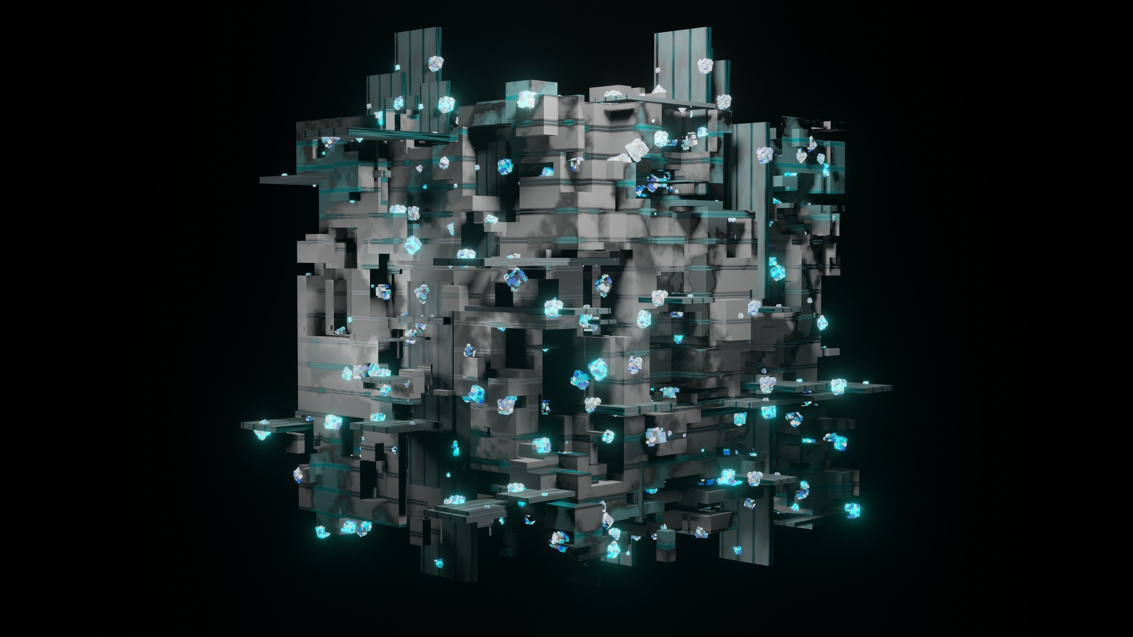 3D model Glowing Sci-Fi Cube VR / AR / low-poly | CGTrader