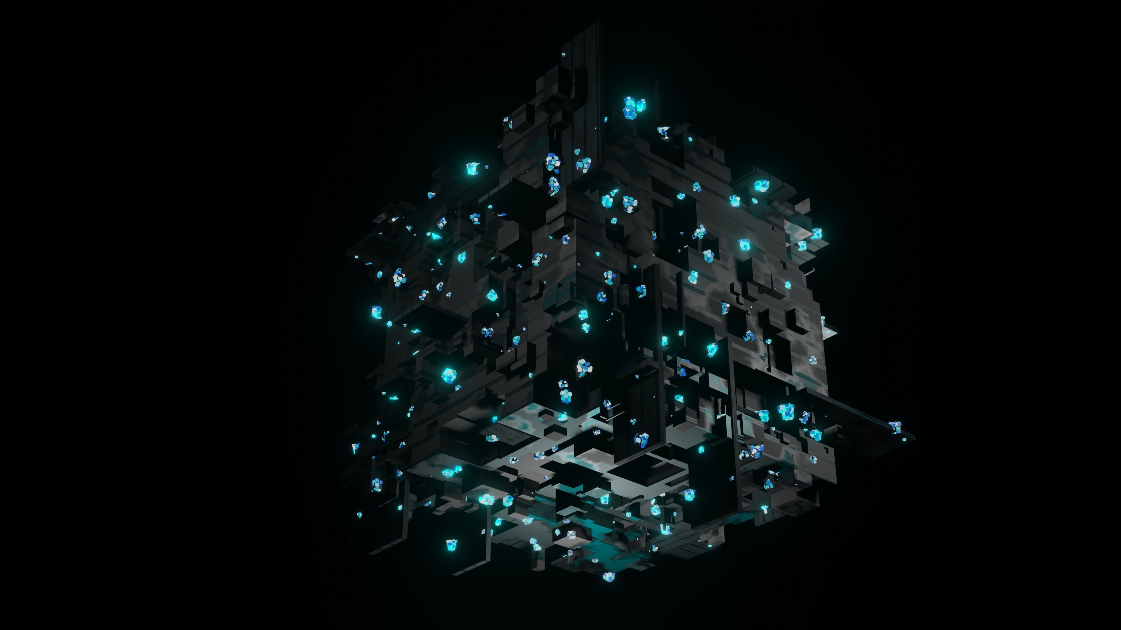 3D model Glowing Sci-Fi Cube VR / AR / low-poly | CGTrader