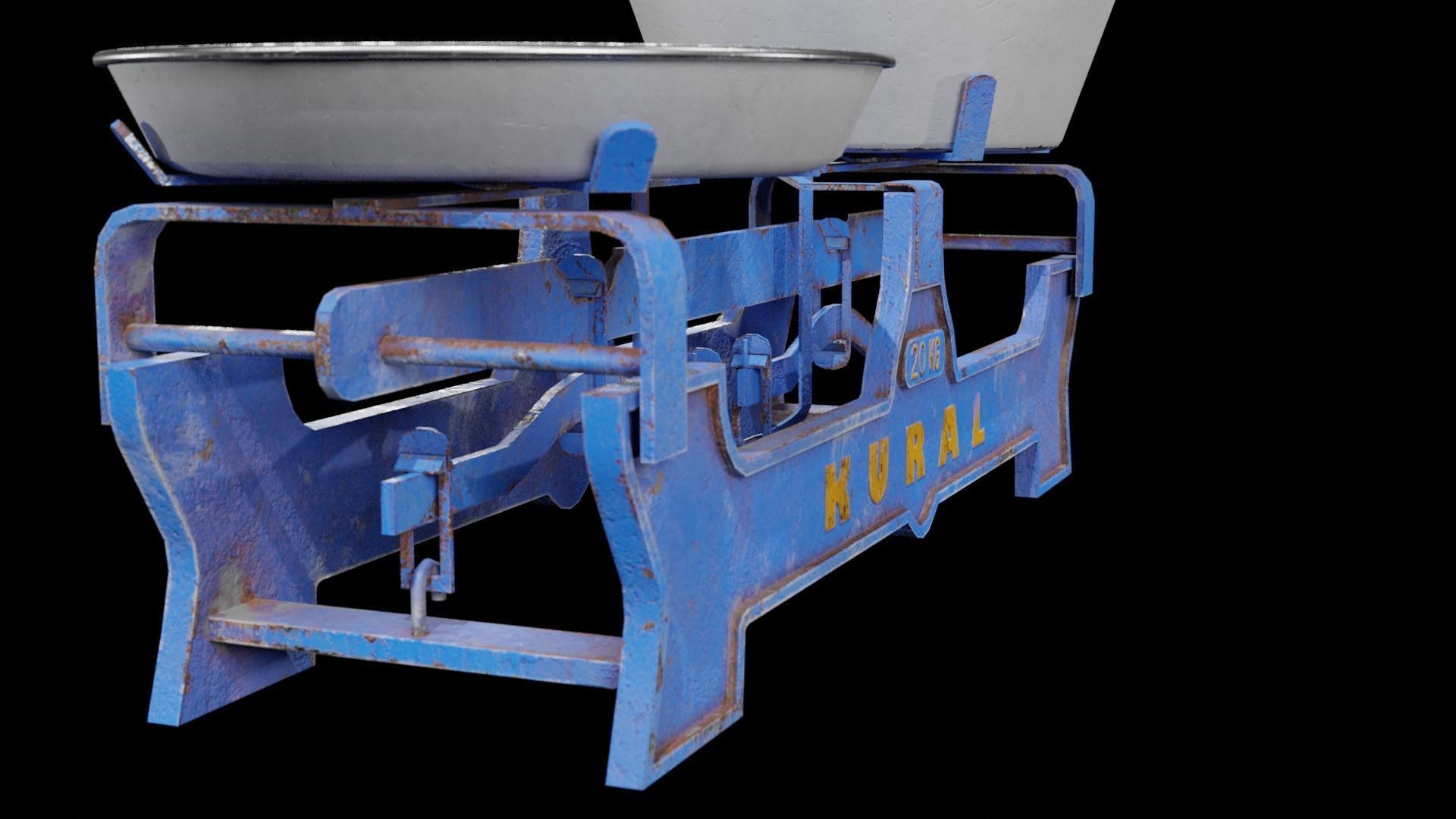 Scale game-ready with two bowls free 3D model | CGTrader