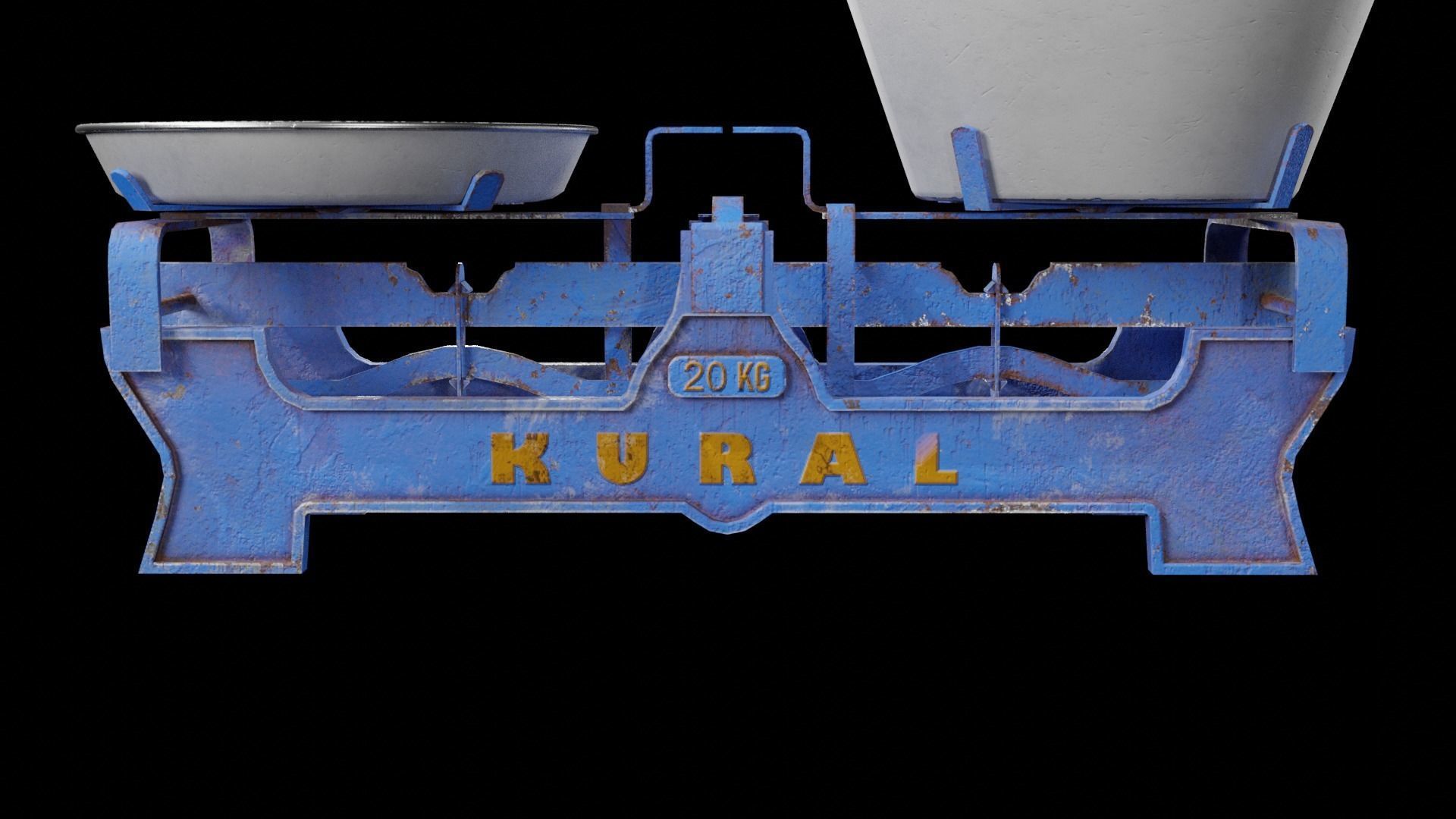 Scale game-ready with two bowls free 3D model | CGTrader