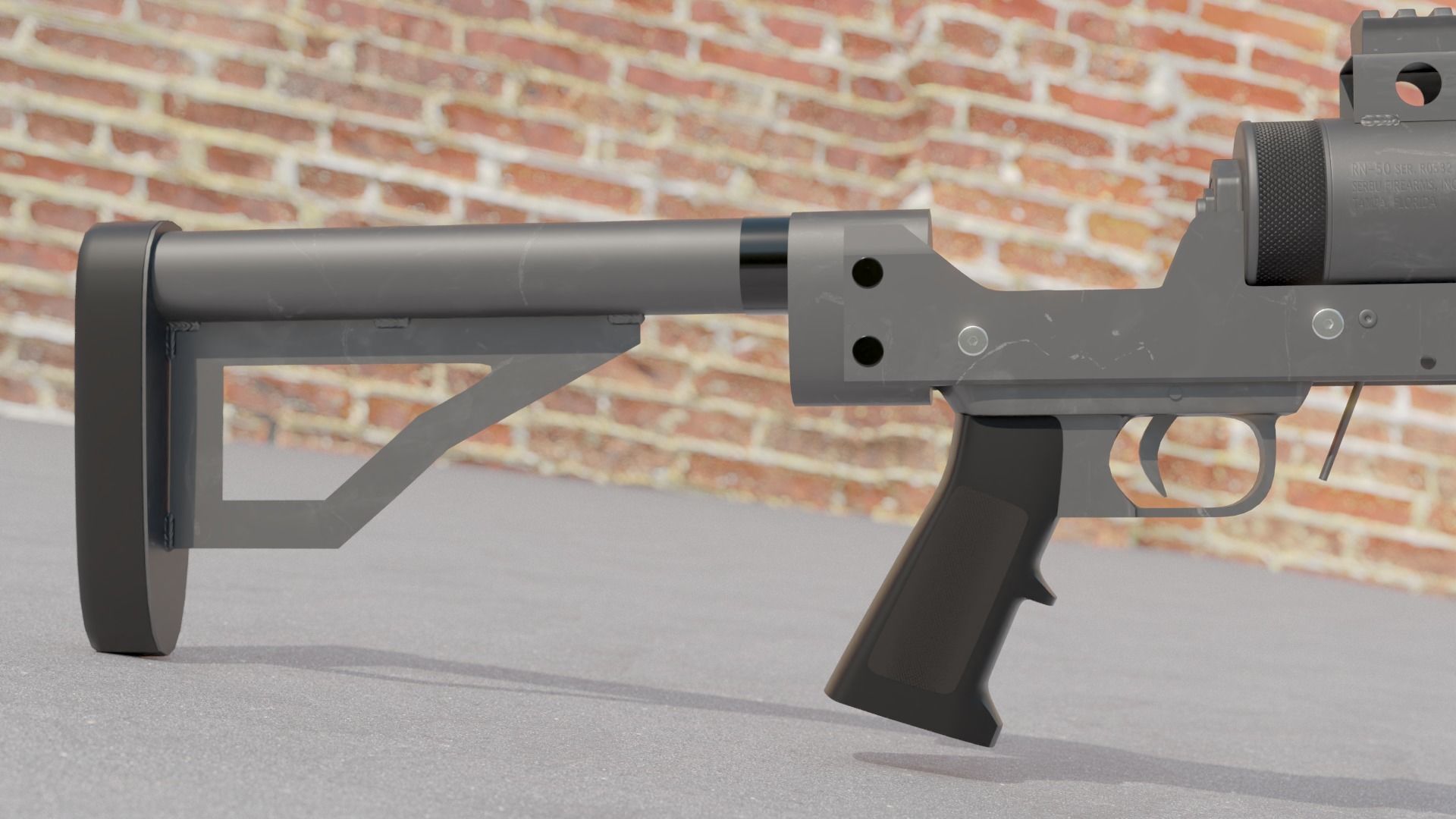 Serbu RN50 rigged 3D model rigged | CGTrader