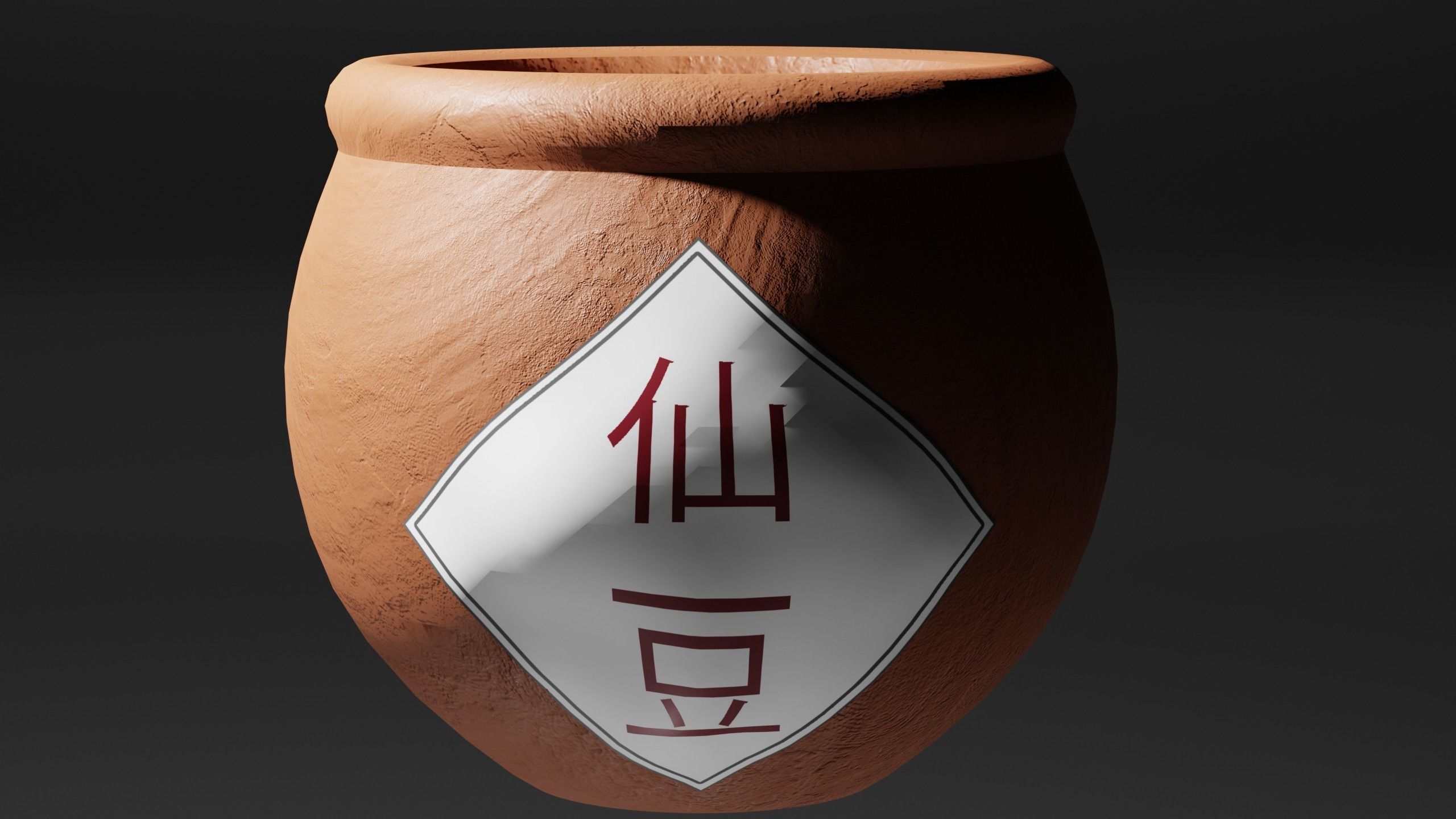 Senzu Beans With Pot 3D model | CGTrader