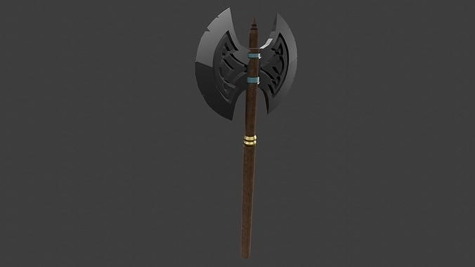 Low poly medieval battle axe free VR / AR / low-poly 3D model | CGTrader
