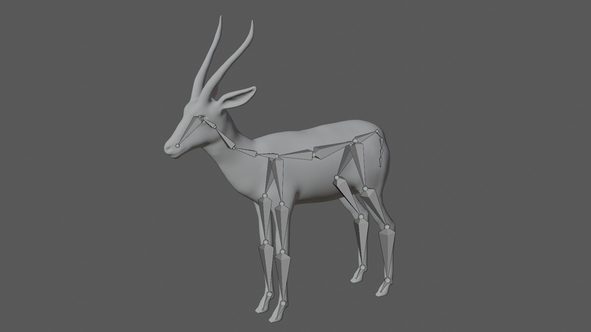 3D model Gazelle with long horns VR / AR / low-poly rigged | CGTrader