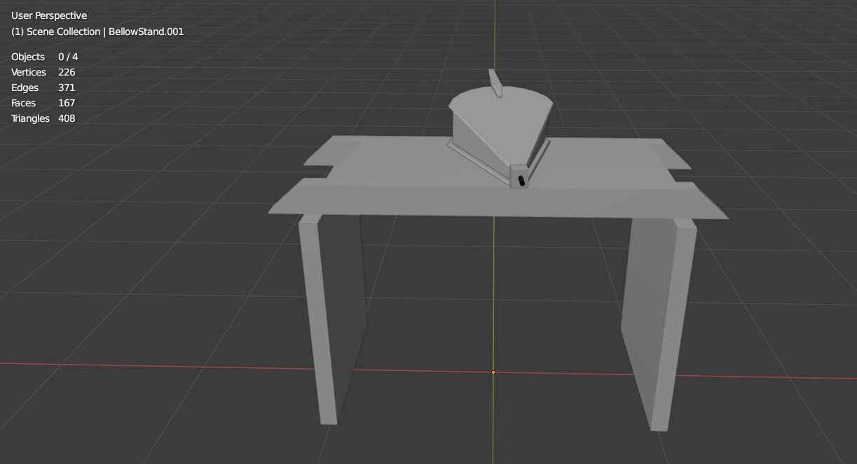 low poly medieval blacksmith bellow free VR / AR / low-poly 3D model ...