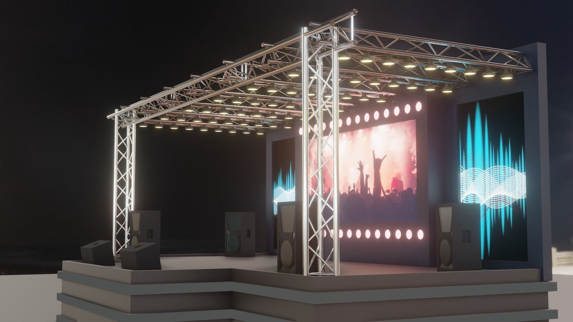 Entertainment Concert Stage 3D Model 3D model | CGTrader