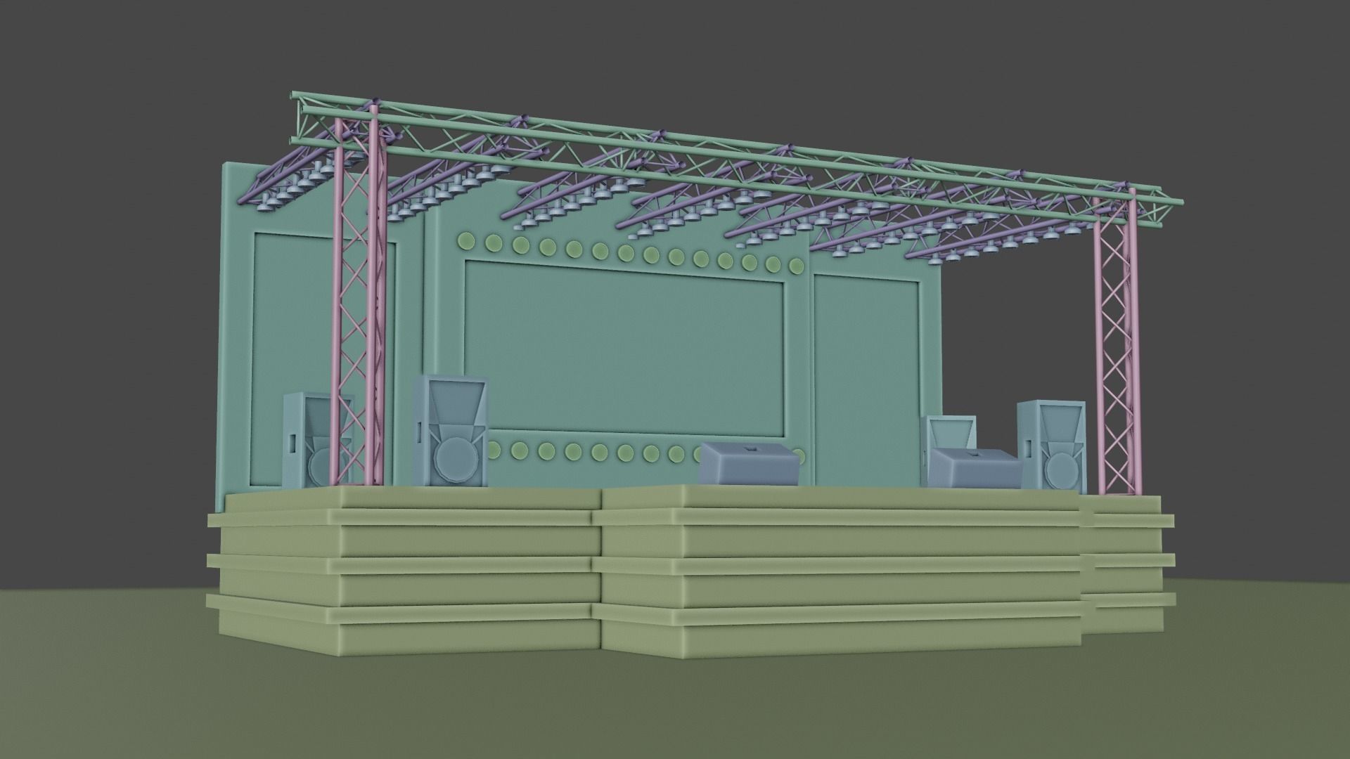 Entertainment Concert Stage 3D Model 3D model | CGTrader
