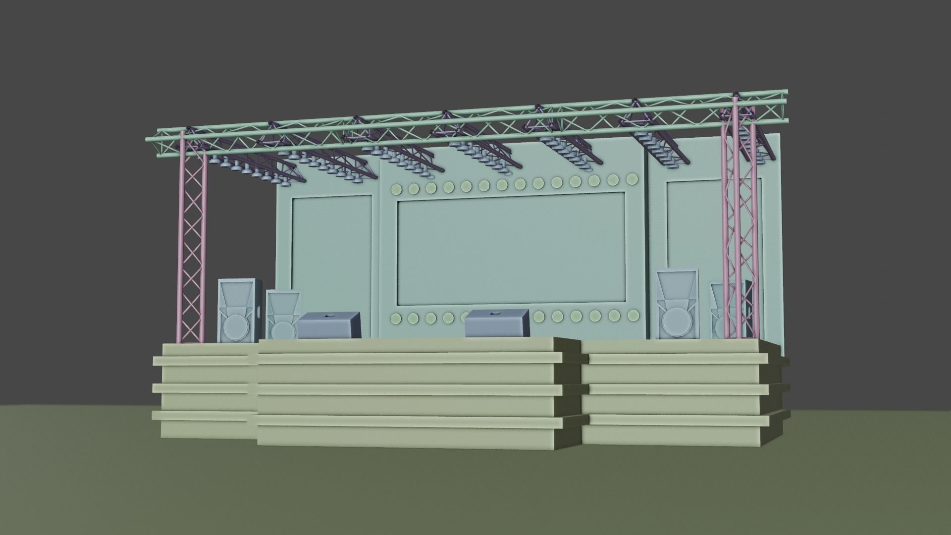 Entertainment Concert Stage 3D Model 3D model | CGTrader