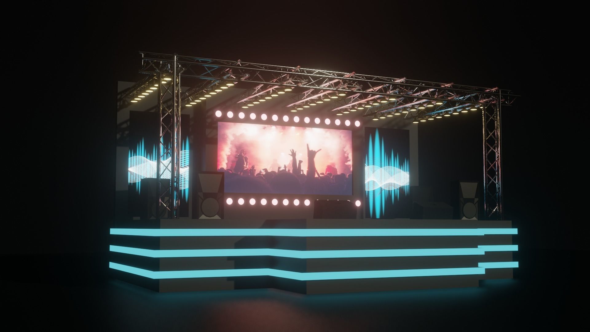 Entertainment Concert Stage 3D Model 3D model | CGTrader