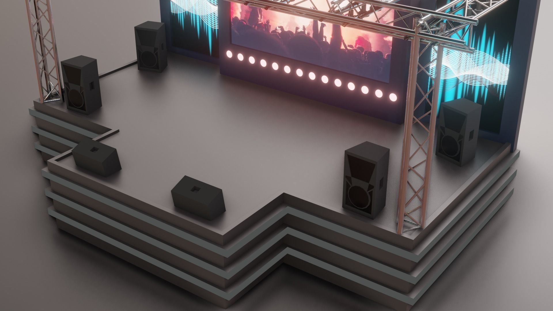 Entertainment Concert Stage 3D Model 3D model | CGTrader