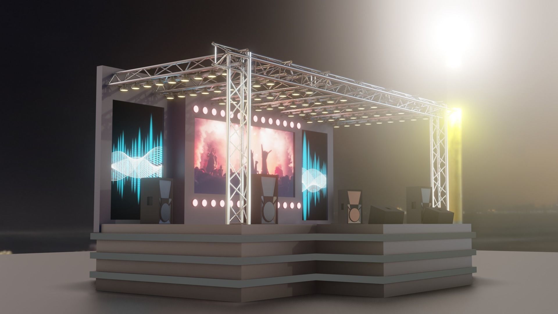 Entertainment Concert Stage 3D Model 3D model | CGTrader