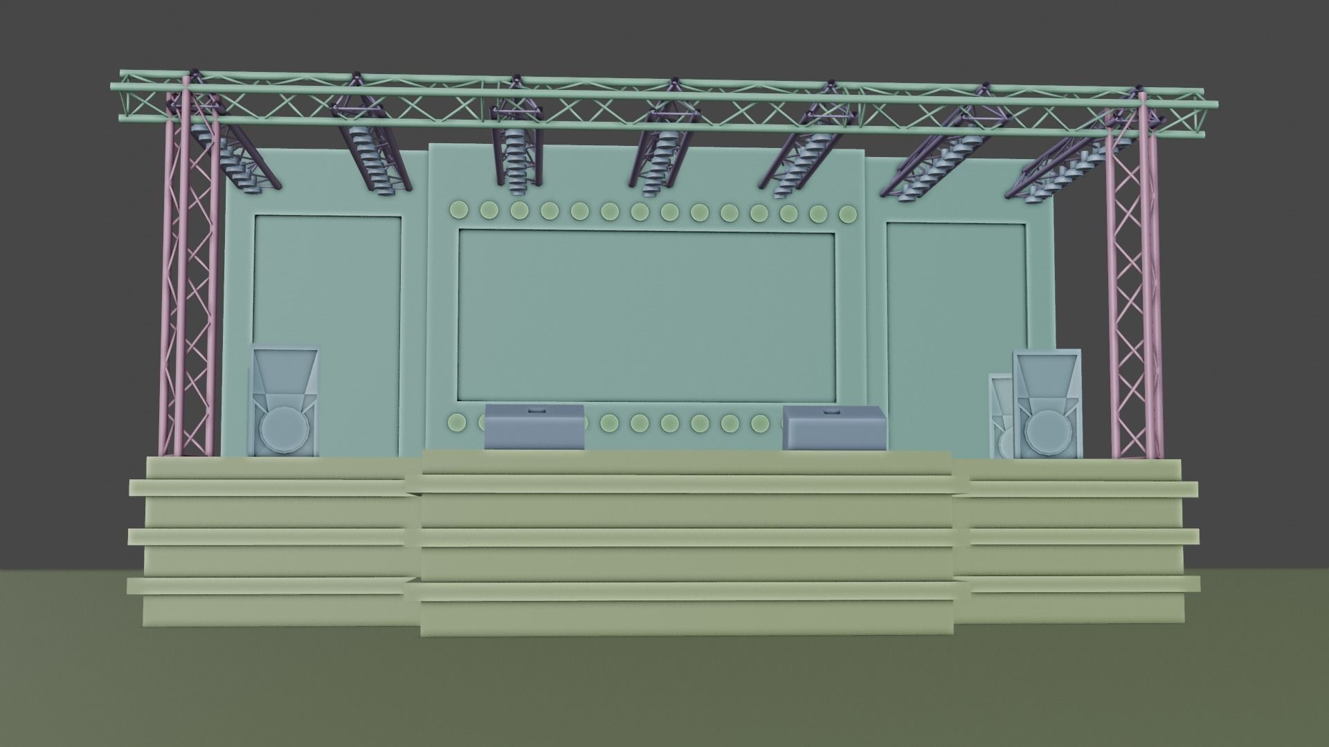 Entertainment Concert Stage 3D Model 3D model | CGTrader