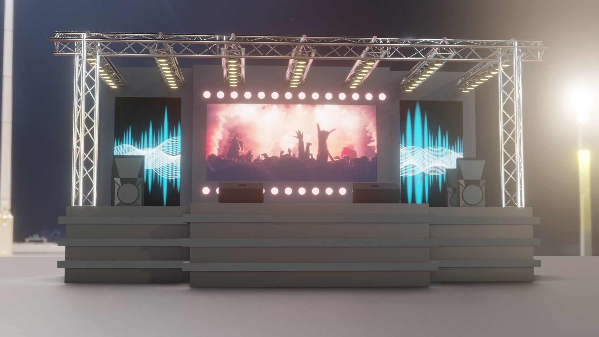 Entertainment Concert Stage 3D Model 3D model | CGTrader