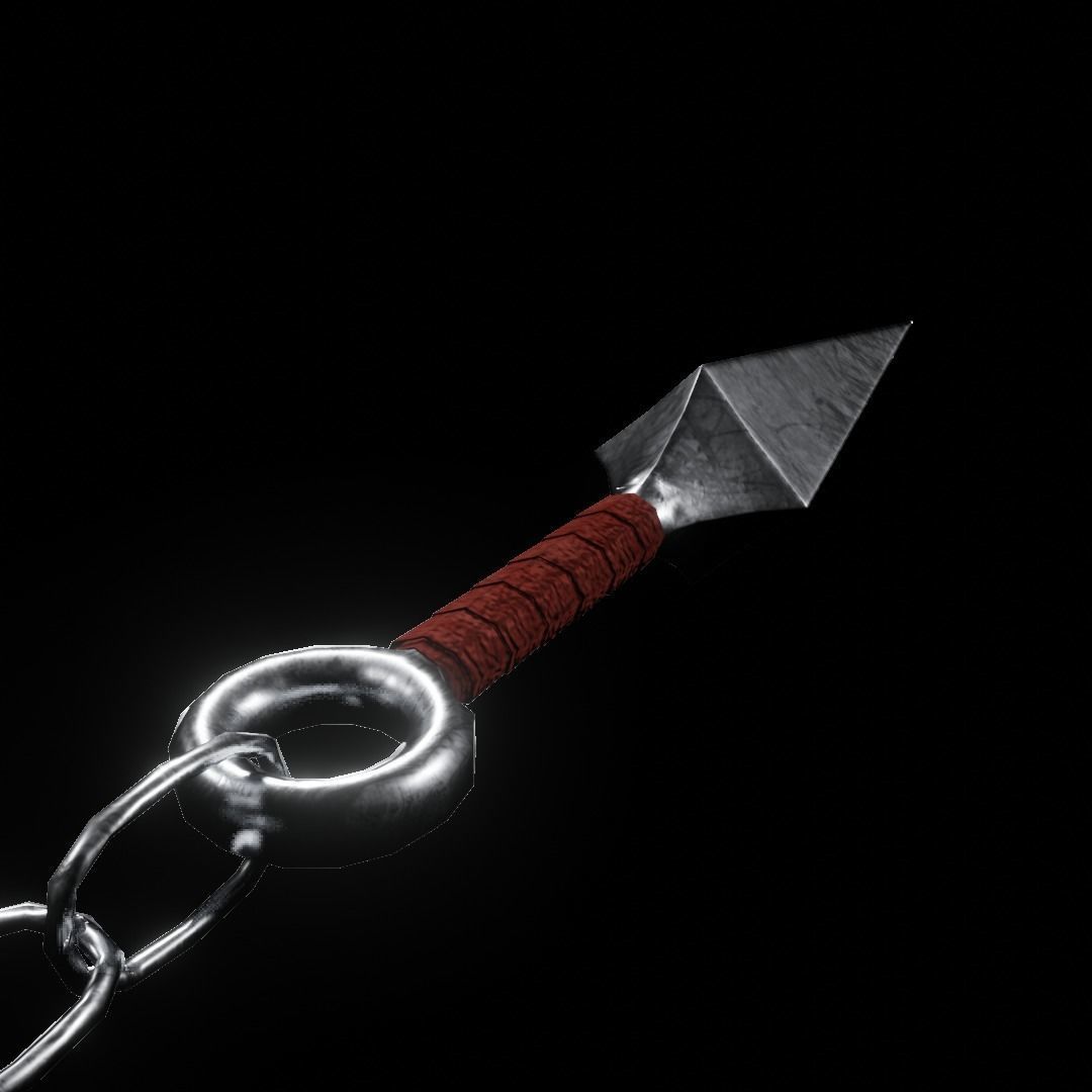 3D model Kunai with chain VR / AR / low-poly rigged | CGTrader
