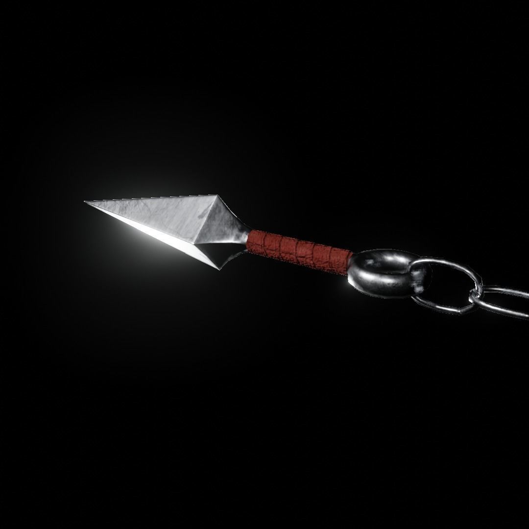 3D model Kunai with chain VR / AR / low-poly rigged | CGTrader