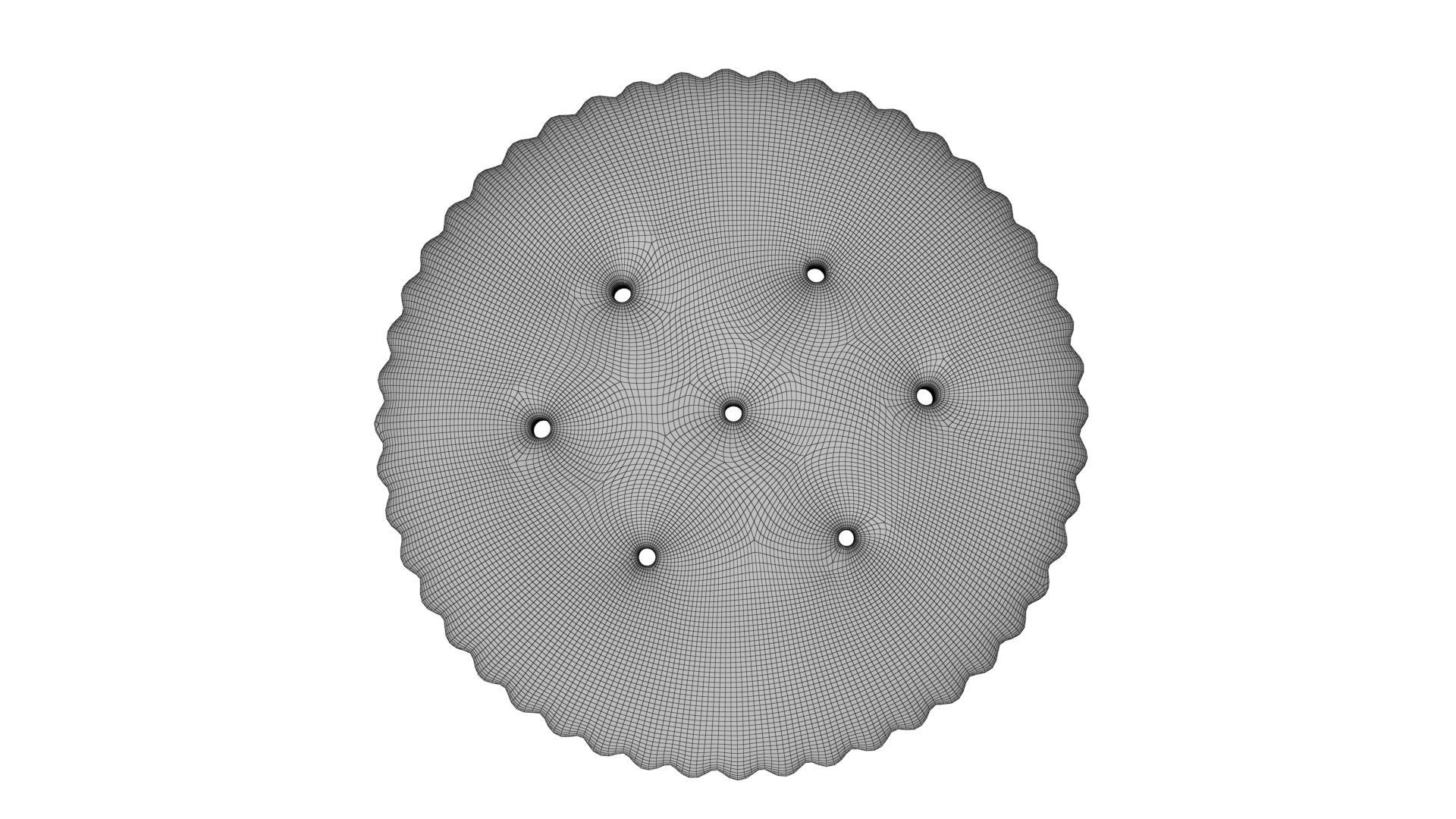 Round cracker 3D model | CGTrader