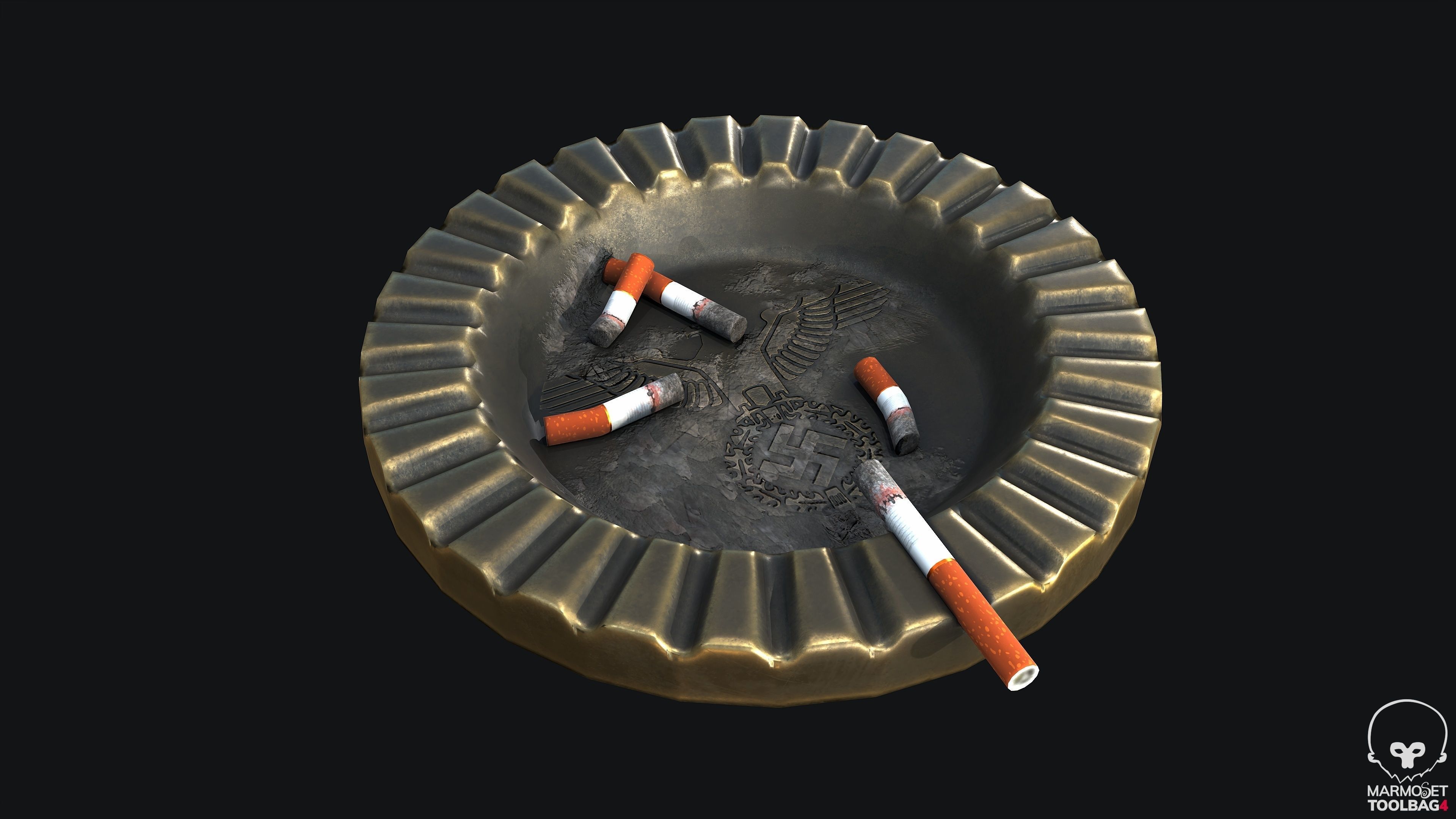 3D model WW2 Ashtray PBR Game Ready VR / AR / low-poly | CGTrader