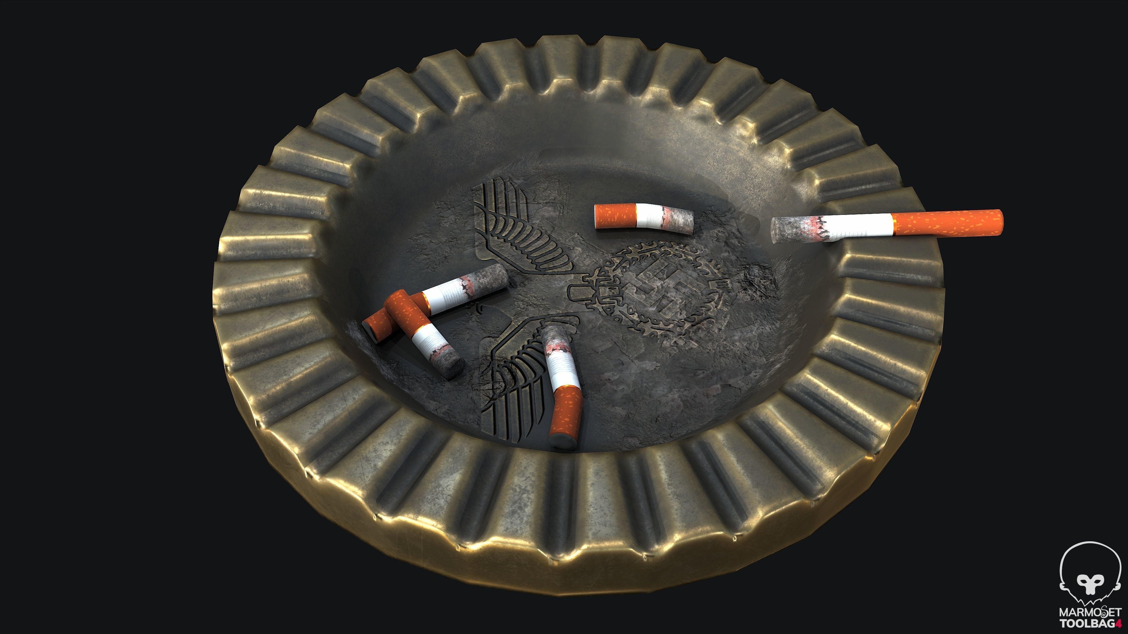 3D model WW2 Ashtray PBR Game Ready VR / AR / low-poly | CGTrader