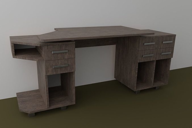 Computer Desk free 3D model animated | CGTrader