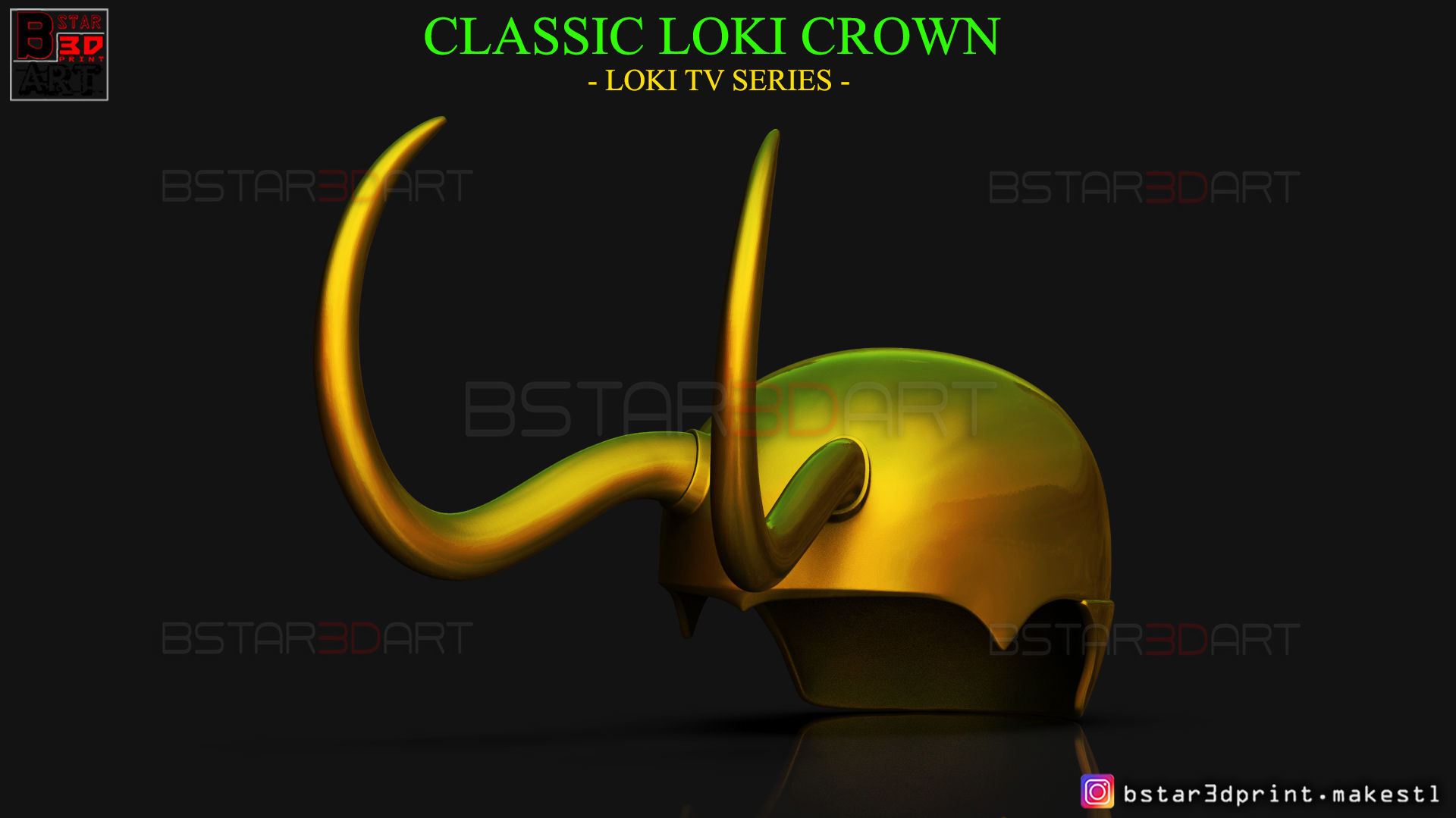 Classic Loki Helmet - Loki TV series - Marvel Comics 3D model 3D ...