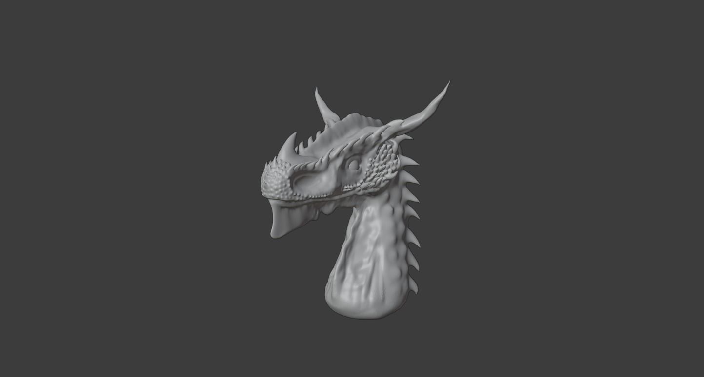 Beautiful dragon head made in Blender 3D 3D model | CGTrader