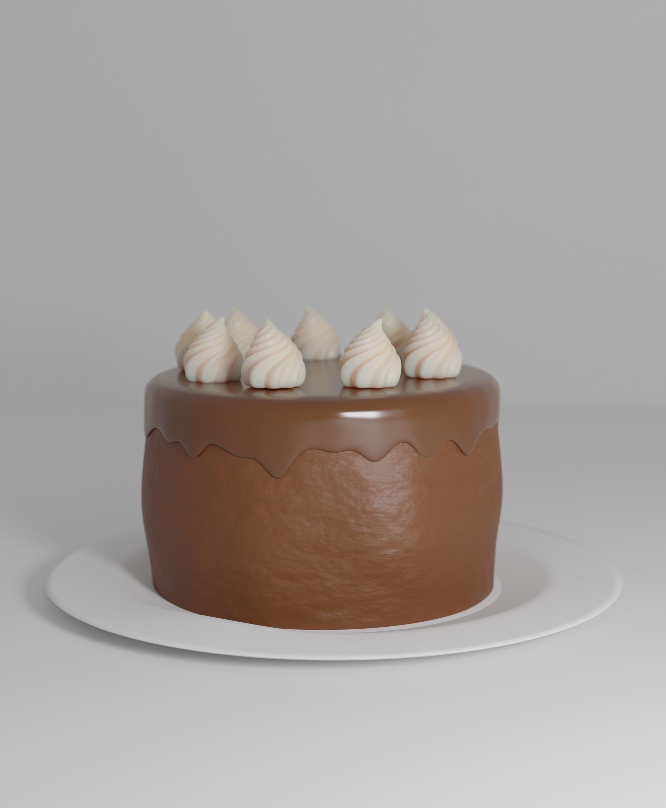 Chocolate Cake 3D model animated | CGTrader