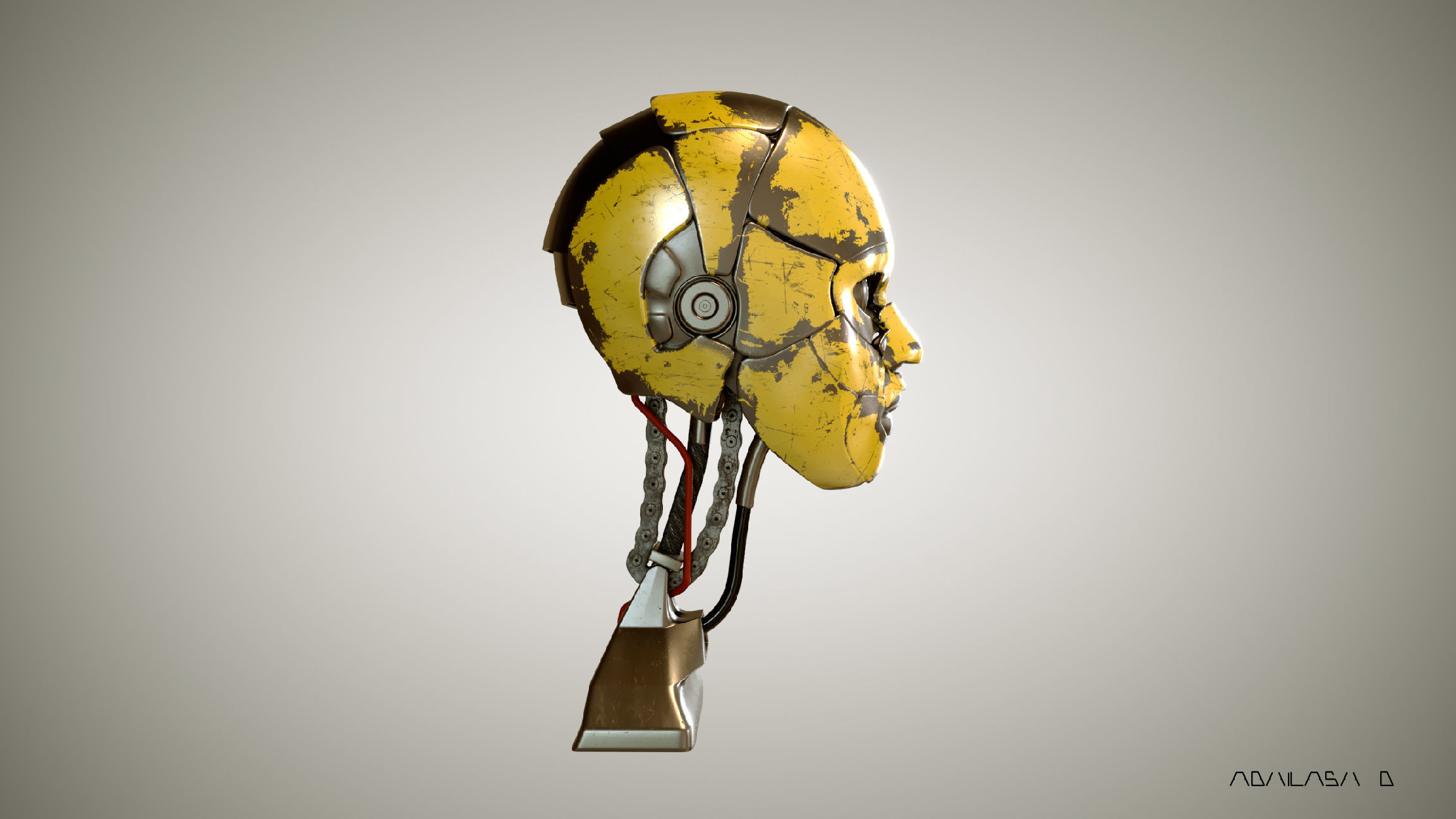 cyborg head 3d model cinema 4d render used corona render 6 free 3D ...
