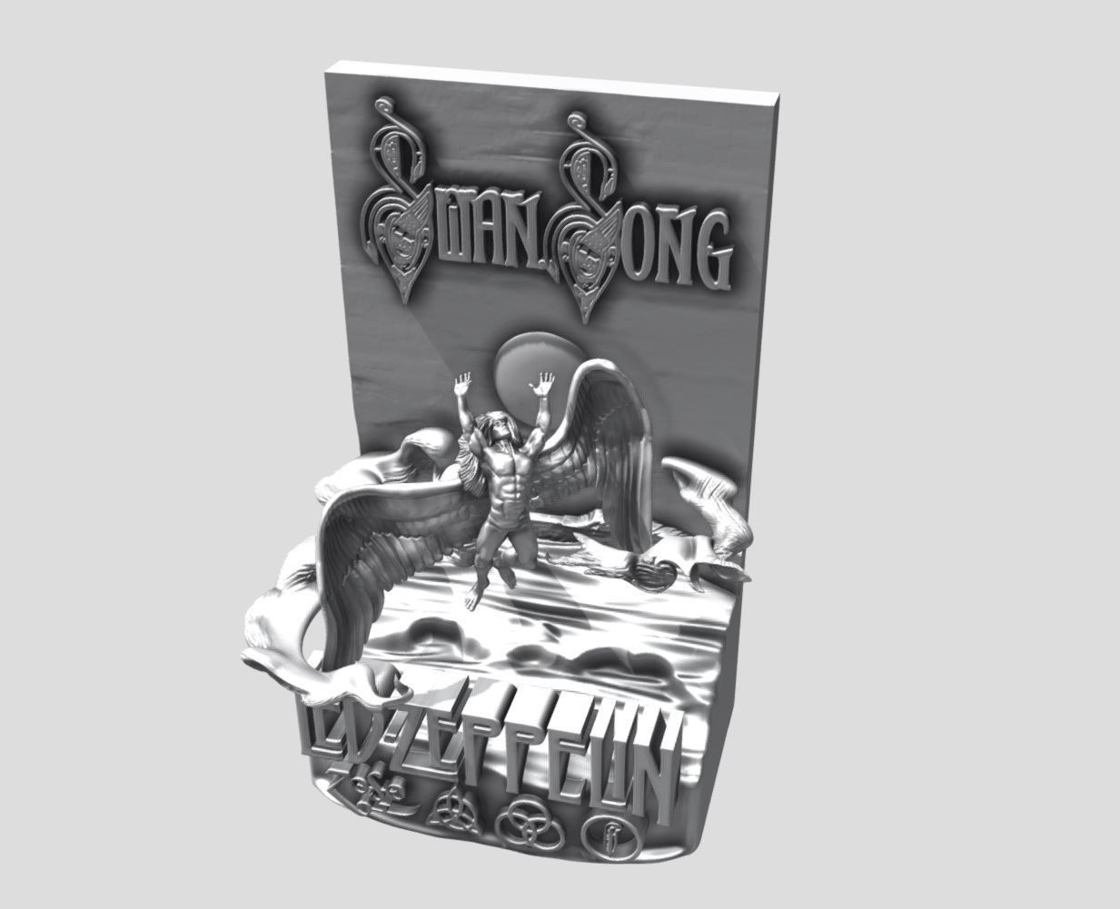 Led Zeppelin - Swan Song 3D Printing 3D model 3D printable | CGTrader