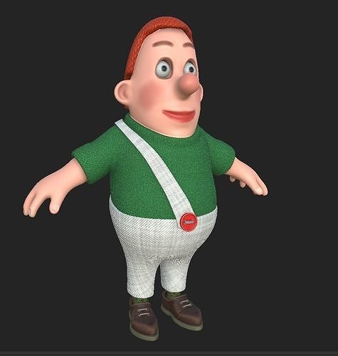 Carlson 1 cartoon character free 3D model | CGTrader