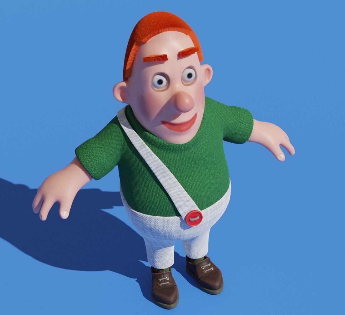 Carlson 1 cartoon character free 3D model | CGTrader