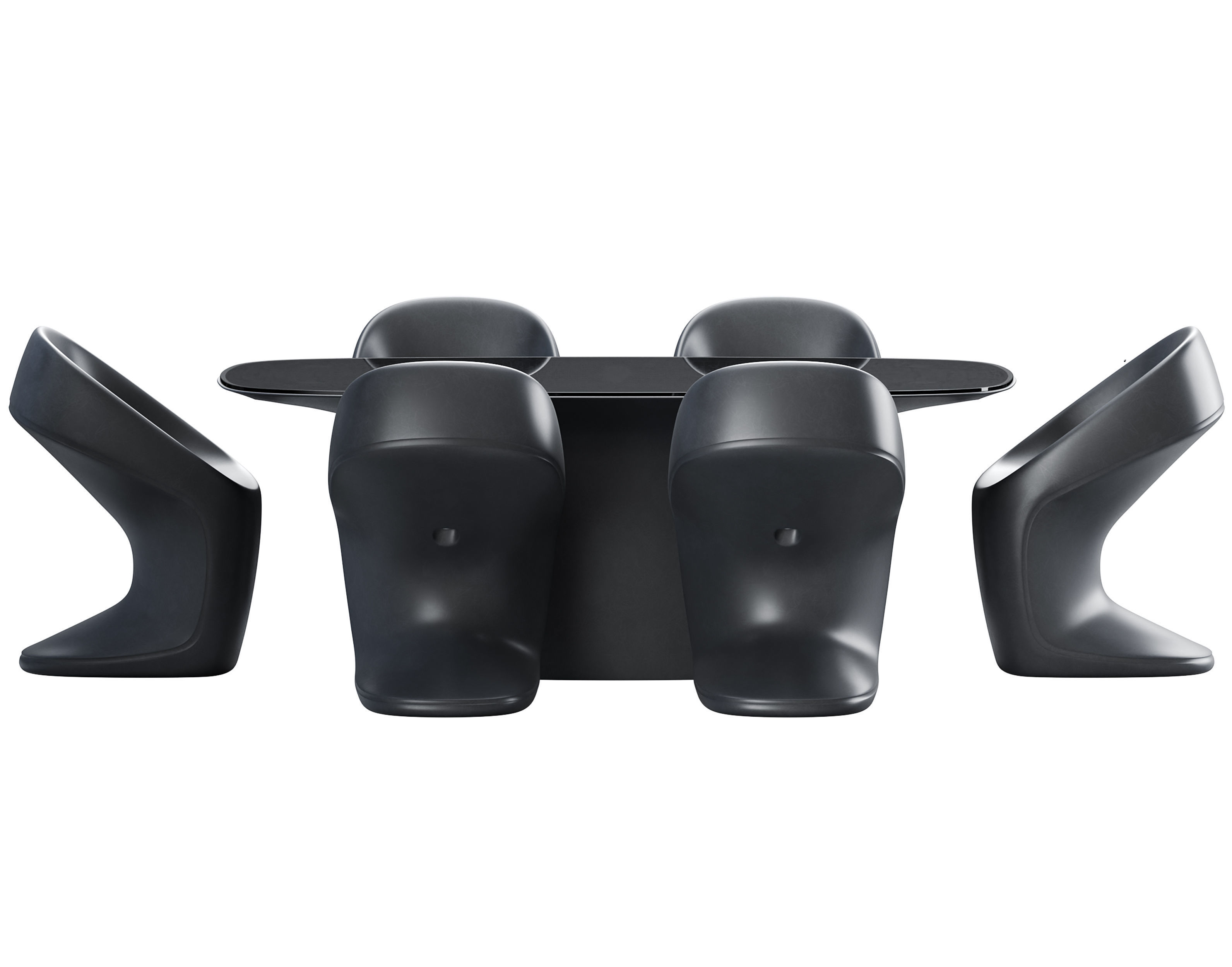 3D model Vondom Ufo Dining Table and Chair VR / AR / low-poly | CGTrader