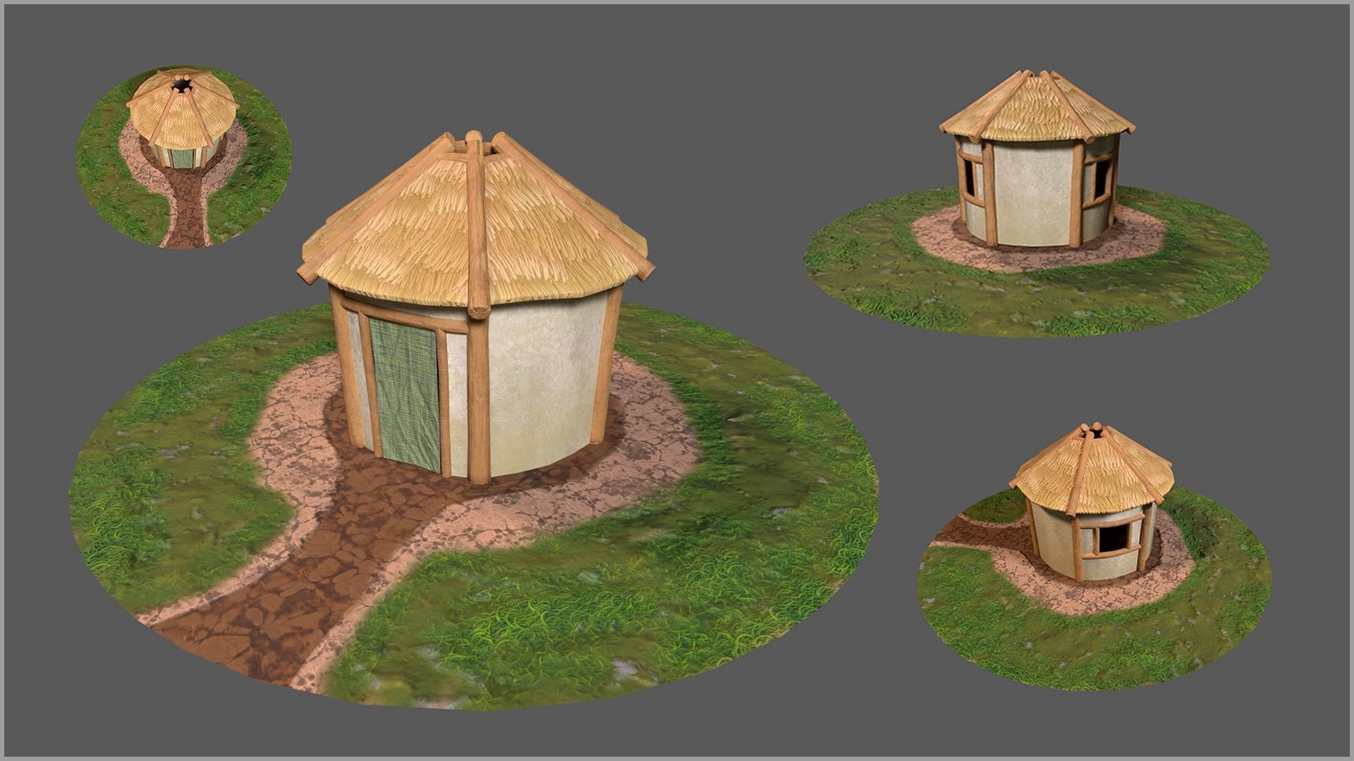 3D model Simple Stylized Hay Hut VR / AR / low-poly | CGTrader