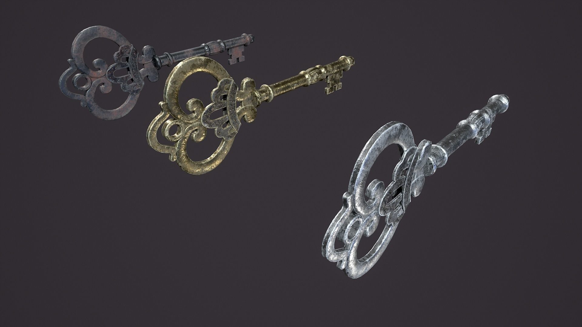 3D model Medieval Skeleton Key 3 VR / AR / low-poly | CGTrader
