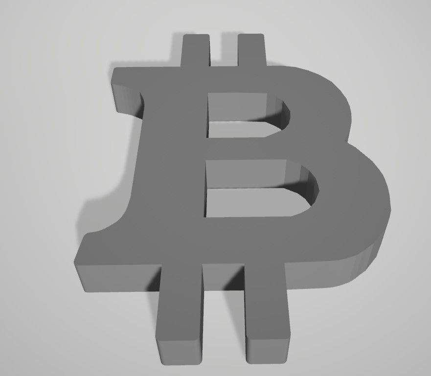 Bitcoin Logo 3D model 3D printable | CGTrader