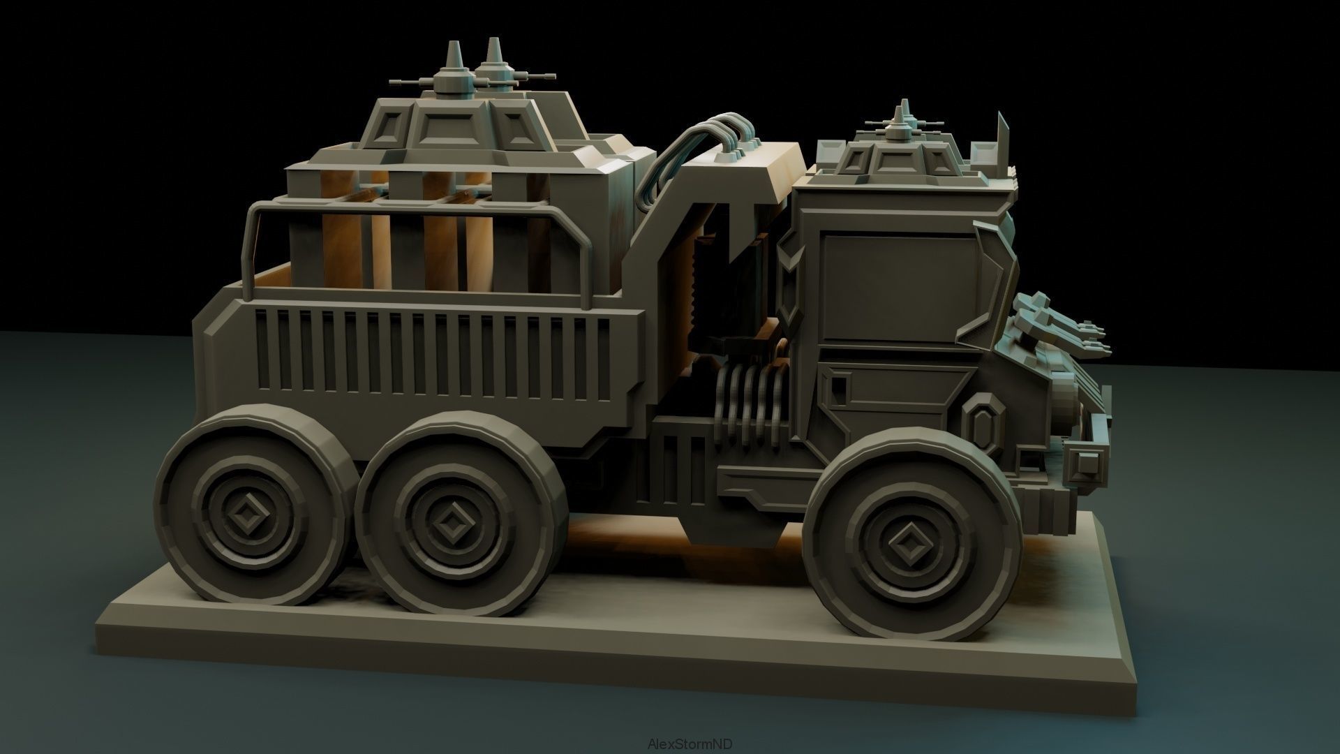 Prototype Military Truck 3D model 3D printable | CGTrader
