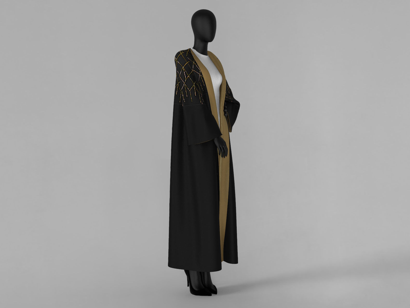 Abaya traditional arabic women clothing 3D model | CGTrader