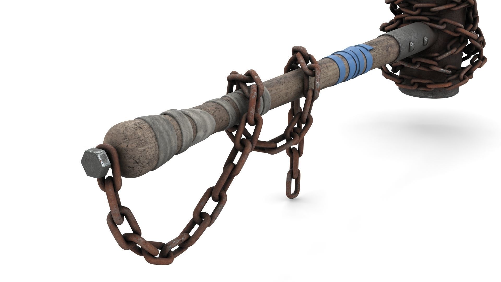 War Hammer with Chain 3D model | CGTrader