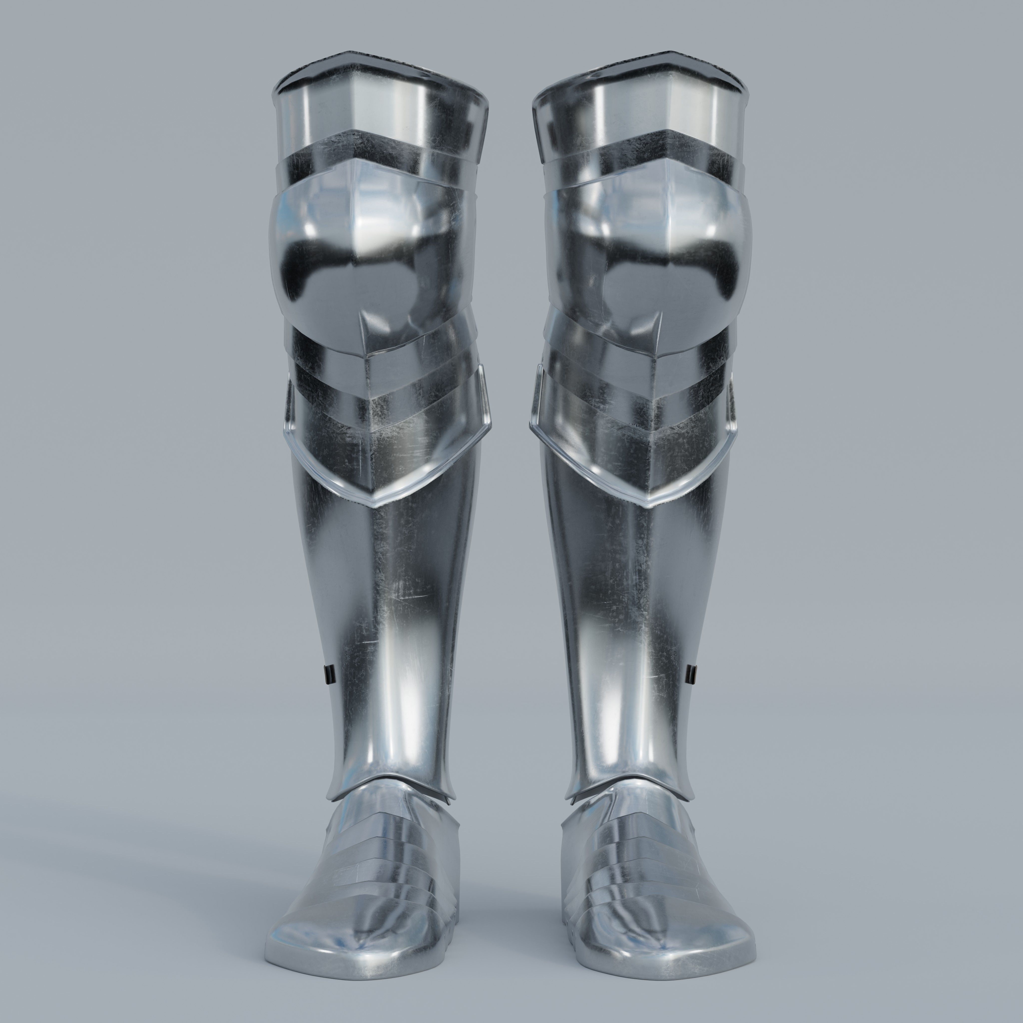 3D model European Medieval Greaves with Sabatons-Solleretes VR / AR ...