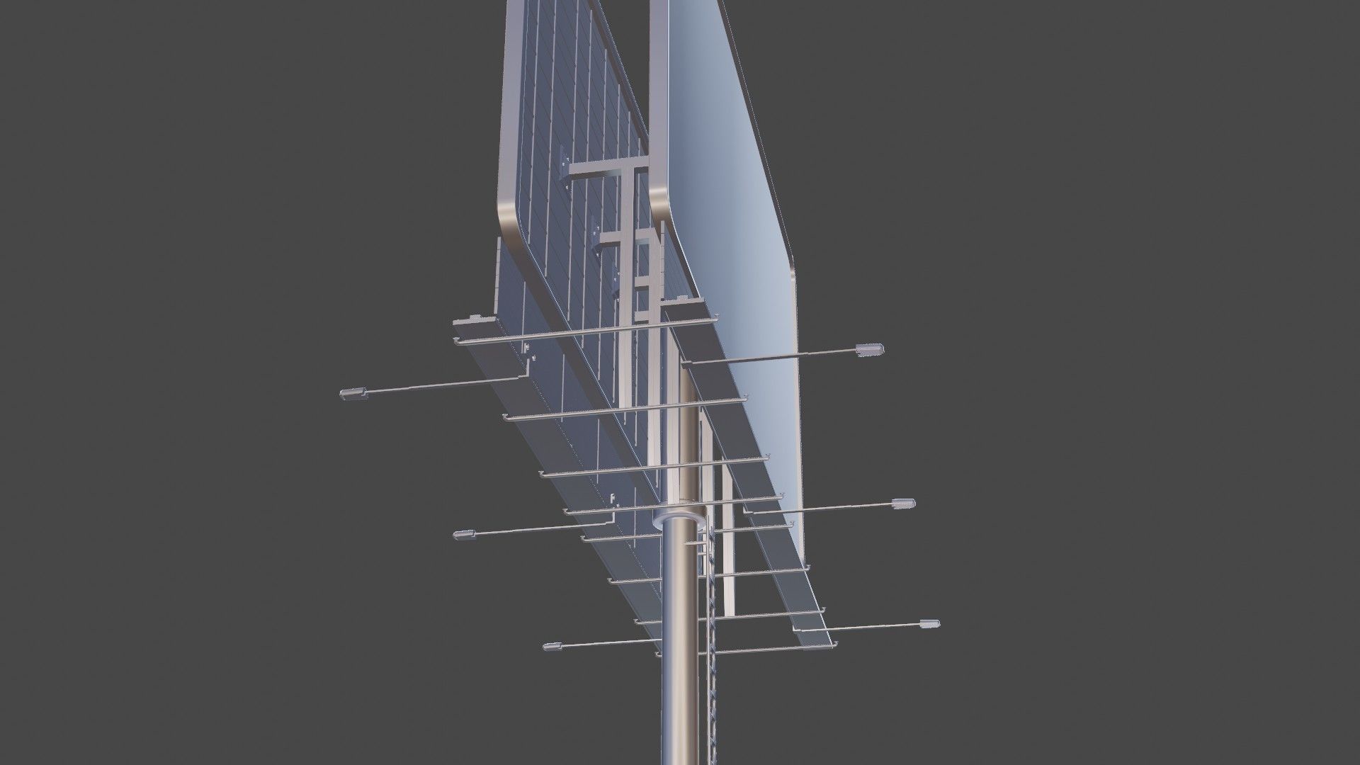 3D MODEL OF ADVERTISING POST WITH LIGHTS 3D model | CGTrader