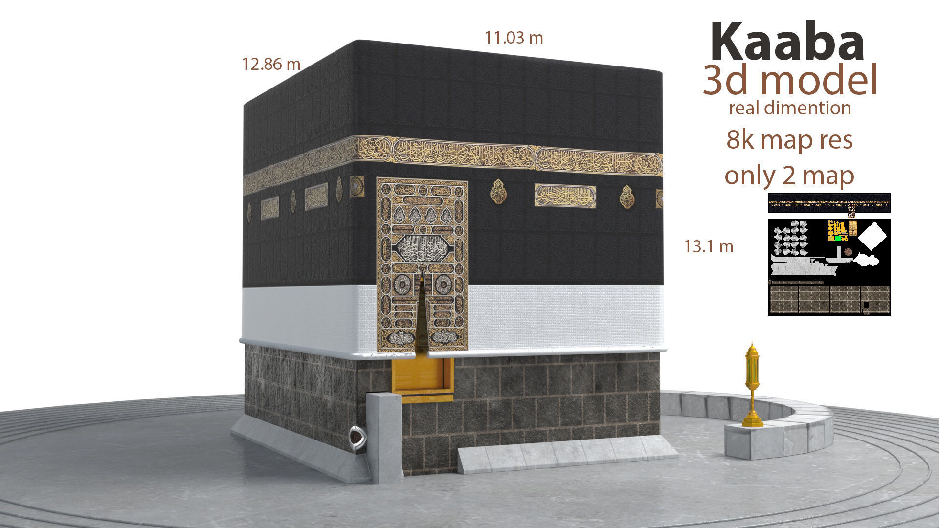 3D model Kaaba 3d model realistic VR / AR / low-poly | CGTrader