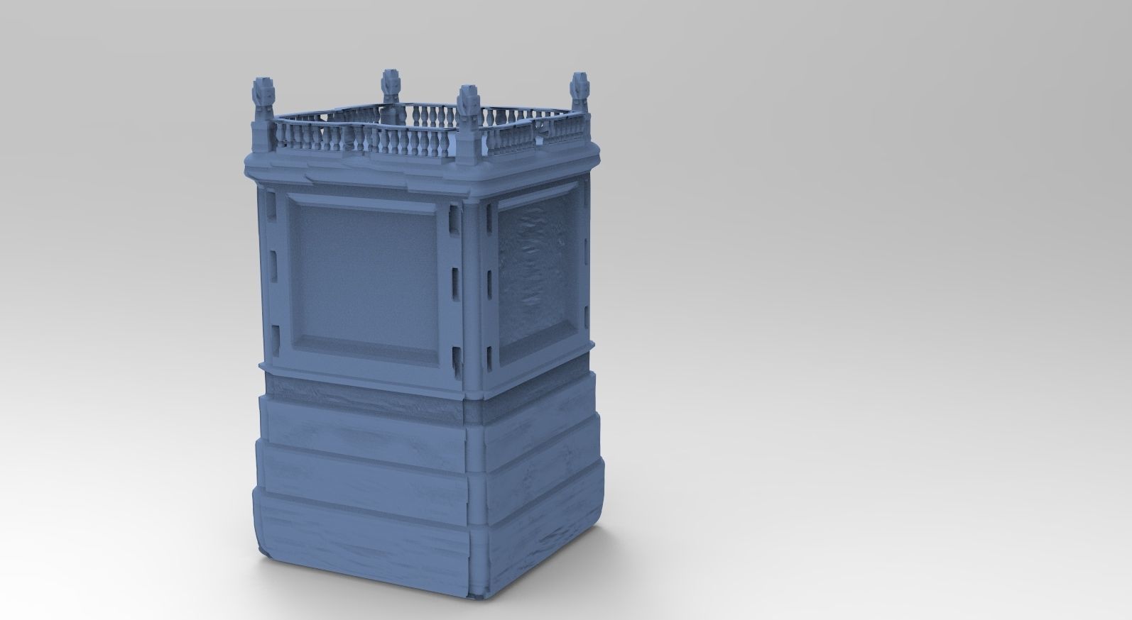 Statue Stand Tower 3D model | CGTrader
