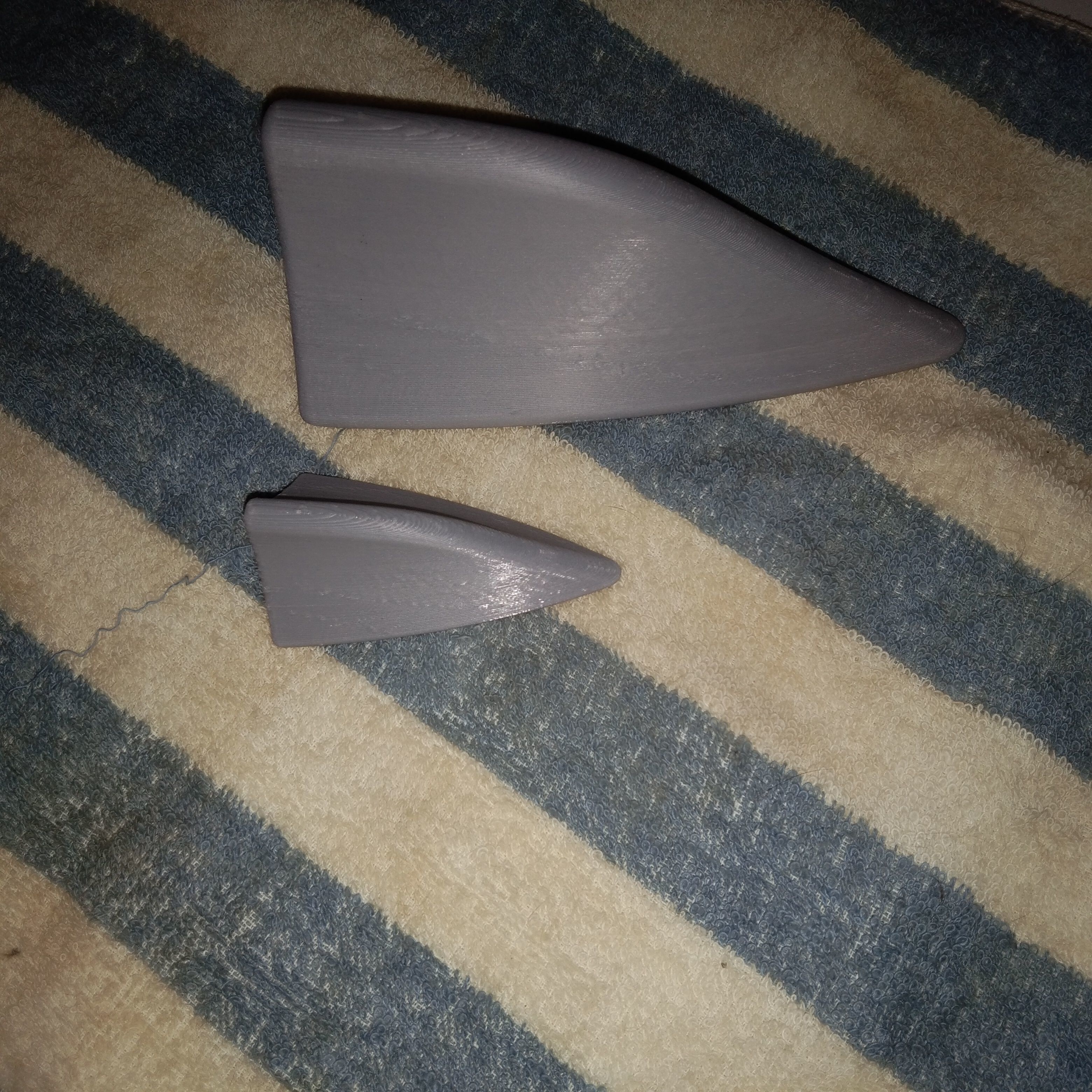 CAR SHARK FIN and DIFFUSER SET 3D model 3D printable | CGTrader